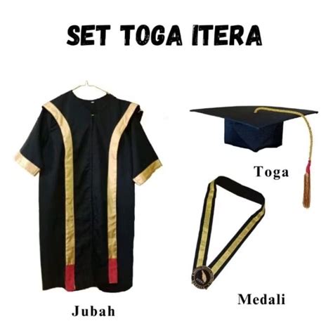 Jual [ready Langsung Kirim] Satu Set Toga Itera Medali Jubah Toga Shopee Indonesia