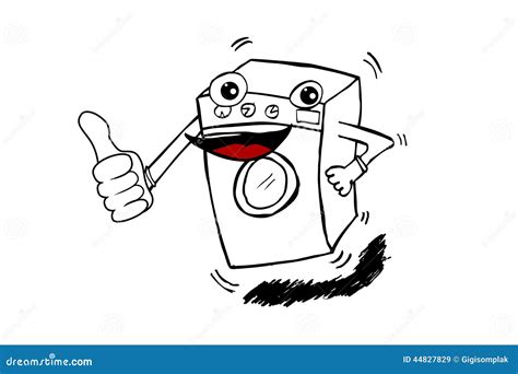 Doodle Washing Machine Stock Vector Illustration Of Line 44827829