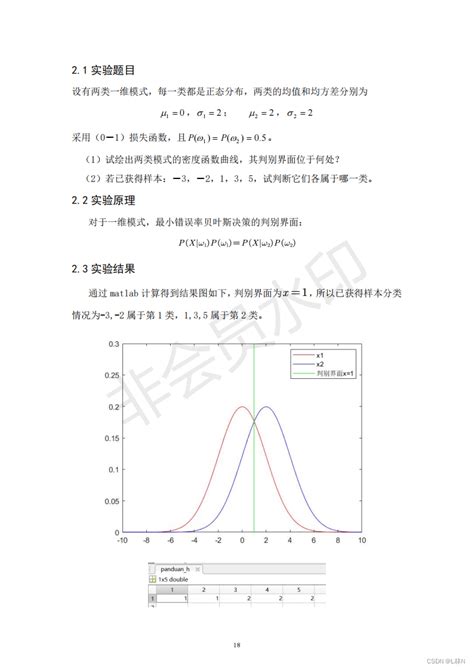 Matlab 模式识别导论（齐敏）课后题22；24；36；37；43；4 5； 51； 52模式识别及matlab实现答案