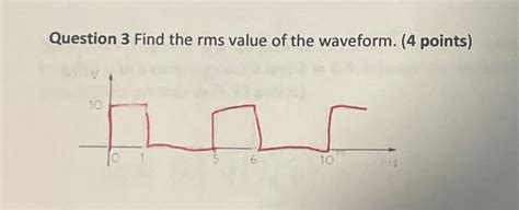 Solved Question 3 Find The Rms Value Of The Waveform 4 Chegg Com