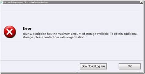 ERROR RESOLUTION The Day Dynamics CRM Threw A Weird Error Your Subscription Has The Maximum