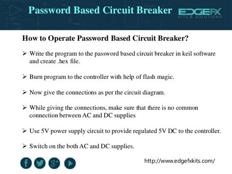 Password Based Circuit Breaker