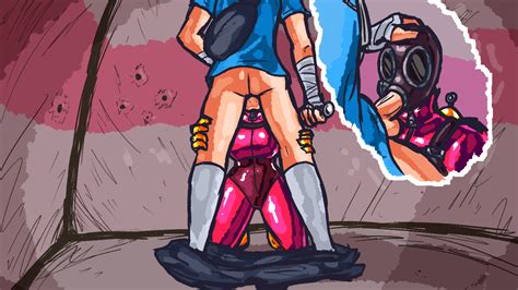 Rule 34 2d 2d Artwork Backsack Bag Blowjob Bodysuit Boots Breasts