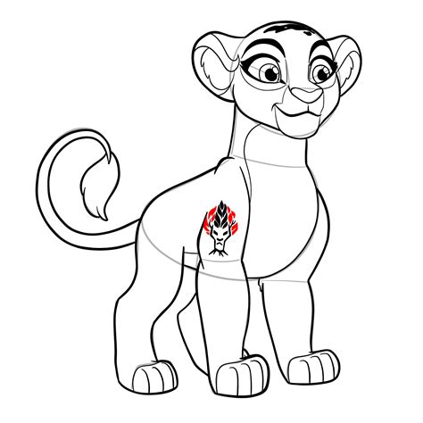 Rani From The Lion Guard A Step By Step Guide On How To Draw This Courageous Queen Sketchok