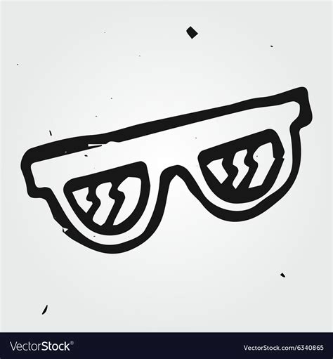 Sunglasses Hand Drawn Royalty Free Vector Image