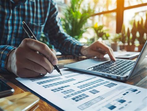 Business Performance Monitoring And Evaluation Concept Take An Assessment Business Man Using