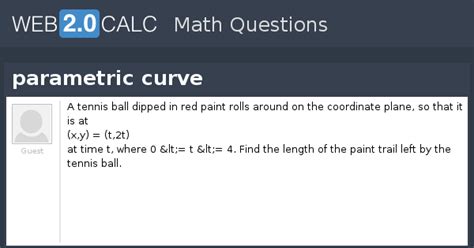 View Question Parametric Curve