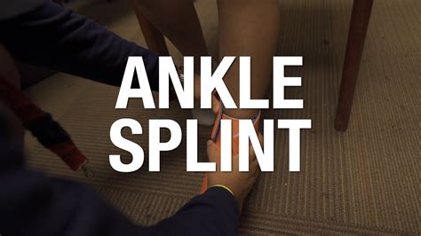 Ankle Splint Emt Youtube