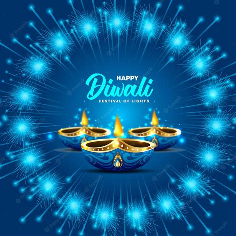 Premium Vector Happy Diwali Background With Decorative Background L