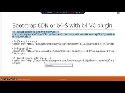 HTML CSS Lecture 13 CSS Bootstrap In Urdu Hindi By Usman Akram YouTube
