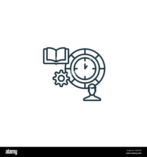 Time Blocking Outline Icon Monochrome Simple Sign From Productivity