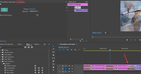 Solved Diagonal Lines On Cross Dissolve Transition Adobe Product Community 14484629