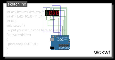 Seven Segemeny 4 Digit Wokwi Esp32 Stm32 Arduino Simulator