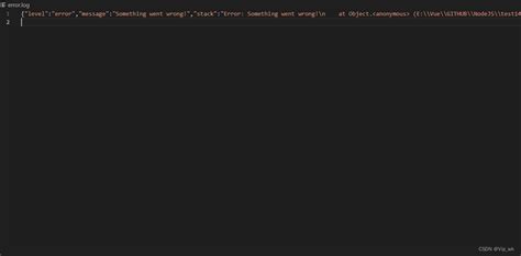 【node js从基础到高级运用】十四、node js 错误处理与日志记录 nodejs 日志 csdn博客