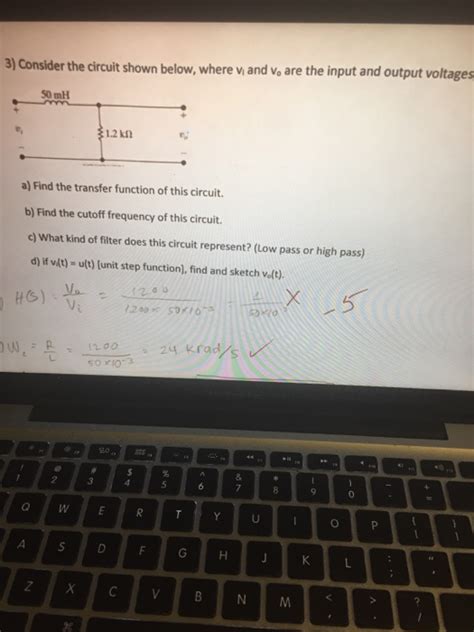 Solved Consider The Circuit Shown Below Where Vi And Vo