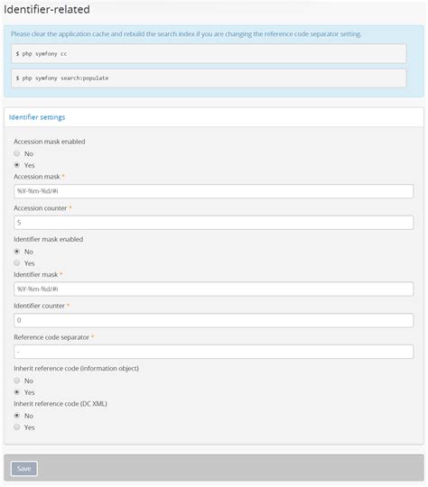 Settings Documentation Version 26 Atom Open Source Archival
