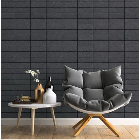 วอลโฟม 3มิติ วอลโฟมลดความร้อน รุ่นซีเมนต์บริคสีดำ Mb 04 ขนาด 58cmx28cmx0 5cm 1แพ็คมี 2 แผ่น