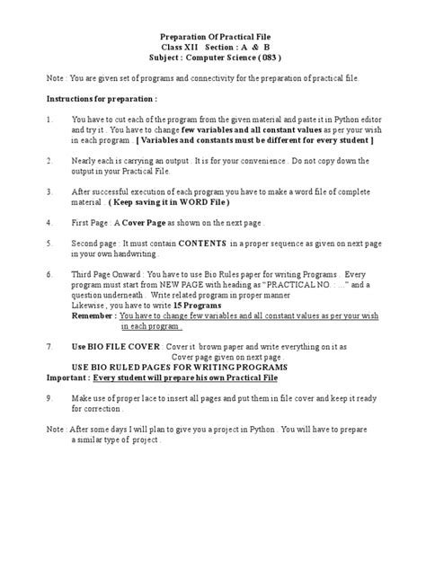 Final Practical Examination 2022 23 Pdf Text File Computer Program