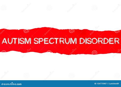 Text Autism Spectrum Disorder Appearing Behind Red Torn Paper Stock Image Image Of Genetic