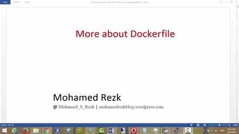 10 Docker More About Dockerfile Arabic Youtube