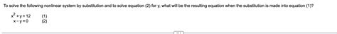 solved to solve the following nonlinear system by