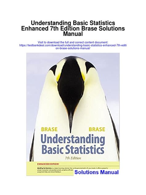 Understanding Basic Statistics Enhanced 7th Edition Brase Solutions