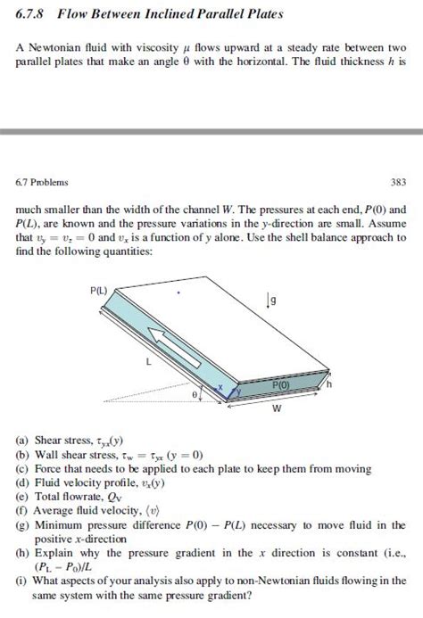 Solved 6 7 8 Flow Between Inclined Parallel Plates A