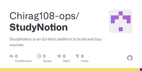Github Chirag Ops Studynotion Studynotion Is An Ed Tech Platform To Build And Buy Courses