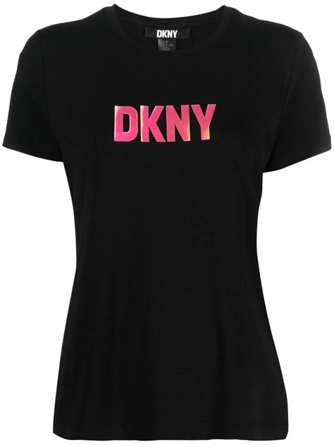 Dkny Logo Print T Shirt Black Farfetch