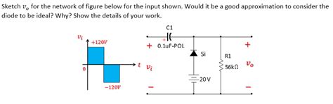 Solved Sketch V For The Network Of Figure Below For The Chegg Com