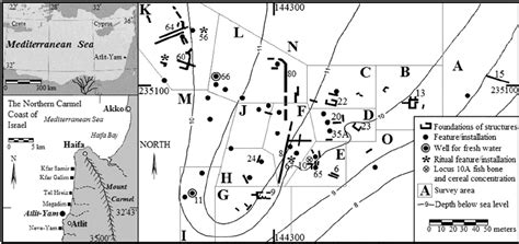 Location Of The Submerged PPNC Atlit Yam Site Large Black Dot In The
