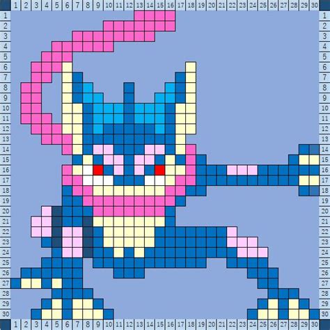 An Image Of A Cross Stitch Pattern That Looks Like A Cat With Pink And