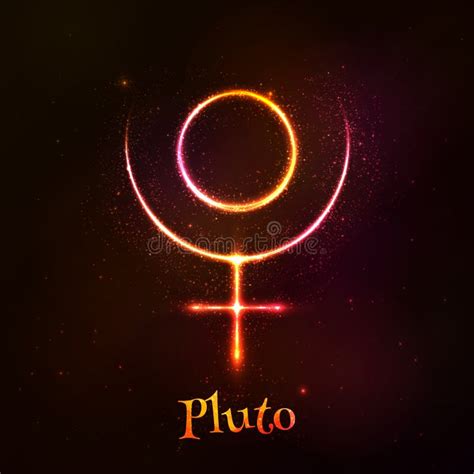 Pluto Symbol On An Abstract Background Stock Vector Illustration Of