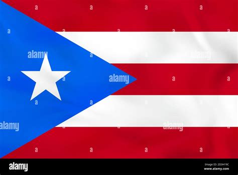 Puerto Rico Waving Flag Puerto Rico National Flag Background Texture Vector Illustration Stock