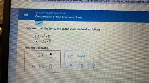 [answered] suppose that the functions q and r are defined as follows q