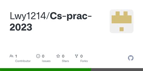 GitHub Lwy1214 Cs Prac 2023