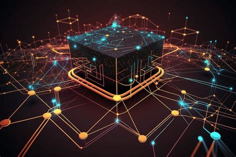 Premium Photo Futuristic Digital Background Abstract Connections Technology And Digital Network