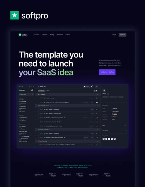 Softpro Website Page Template For Webflow
