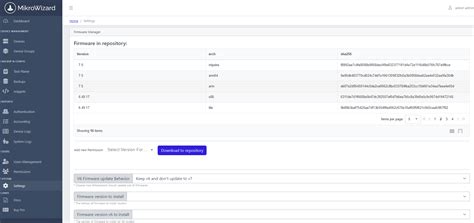 Firmware Manager MikroWizard Mikrotik Management Solution