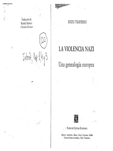 traverso la violencia nazi una genealogía europea introducción caps