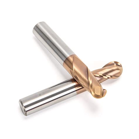 China HRC55 Carbide 2 Flute Standard Length Ball Nose End Mills Factory
