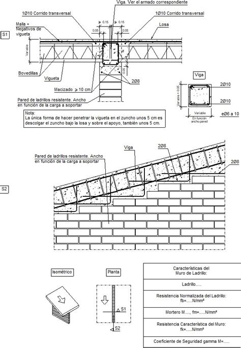 Detalles Constructivos Cype Fiu Apoyo Entre Vanos Sobre Pared De Ladrillos Resistente