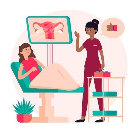 Ilustração de consulta de ginecologia Vetor Grátis