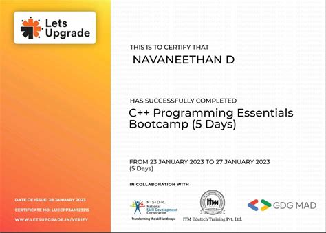 Hey Everyone I Am Excited To Share That I Have Completed The C Programming Essentials