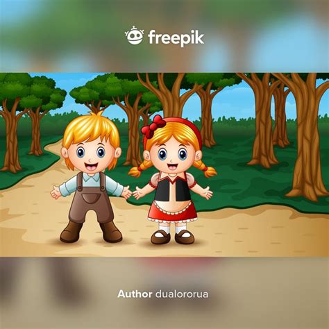 숲에서 헨젤과 그레텔 프리미엄 벡터 Zelda Characters Character Freepik