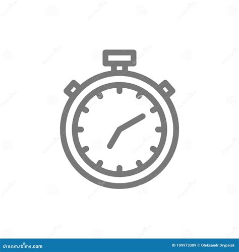 Simple Stopwatch And Timer Line Icon Symbol And Sign Vector Illustration Design Isolated On