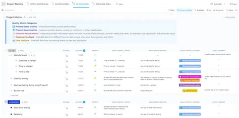 Project Metrics Template For Microsoft Word Template By ClickUp
