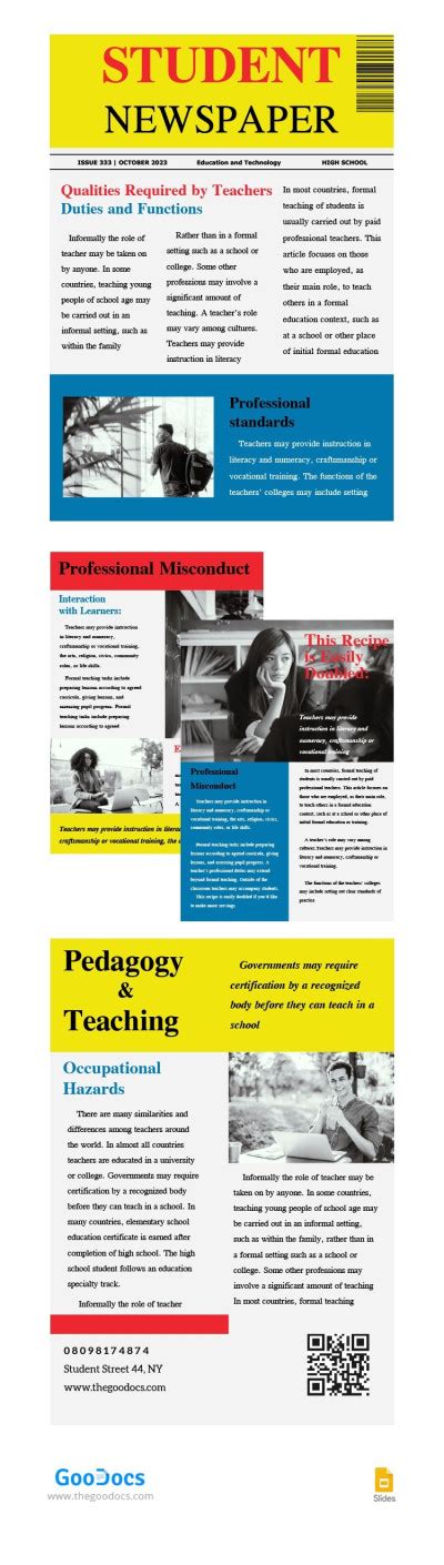 Free School Newspaper Templates