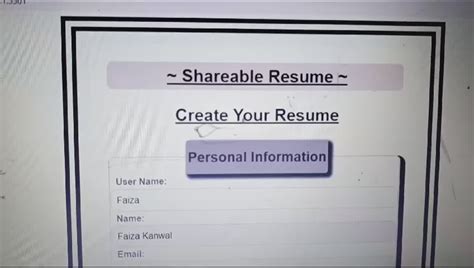 faiza kanwal on linkedin ameen hamzah webdevelopment html css typescript resumebuilder…