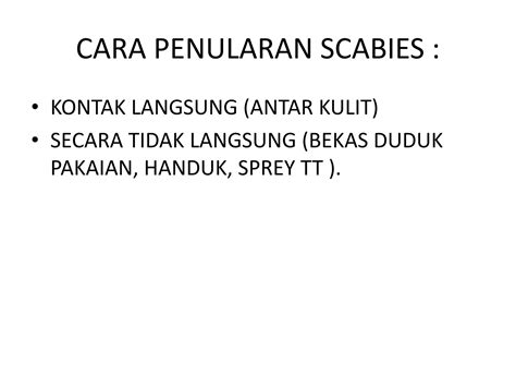 POWERPOINT TENTANG SCABIES KUDIS GUDIK Pptx